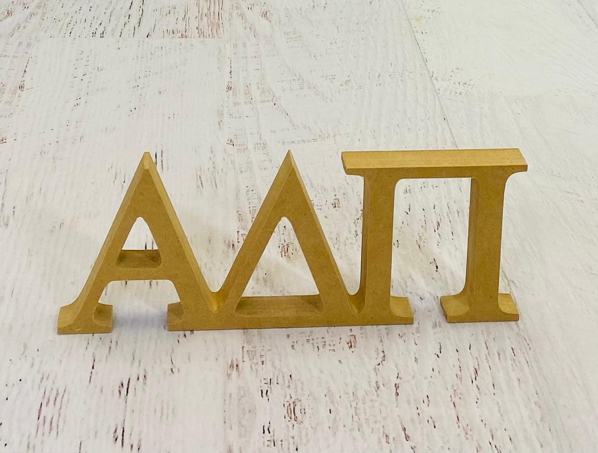 Alpha Delta Pi - Unfinished Stand-up Letters – Woodchuck Creations