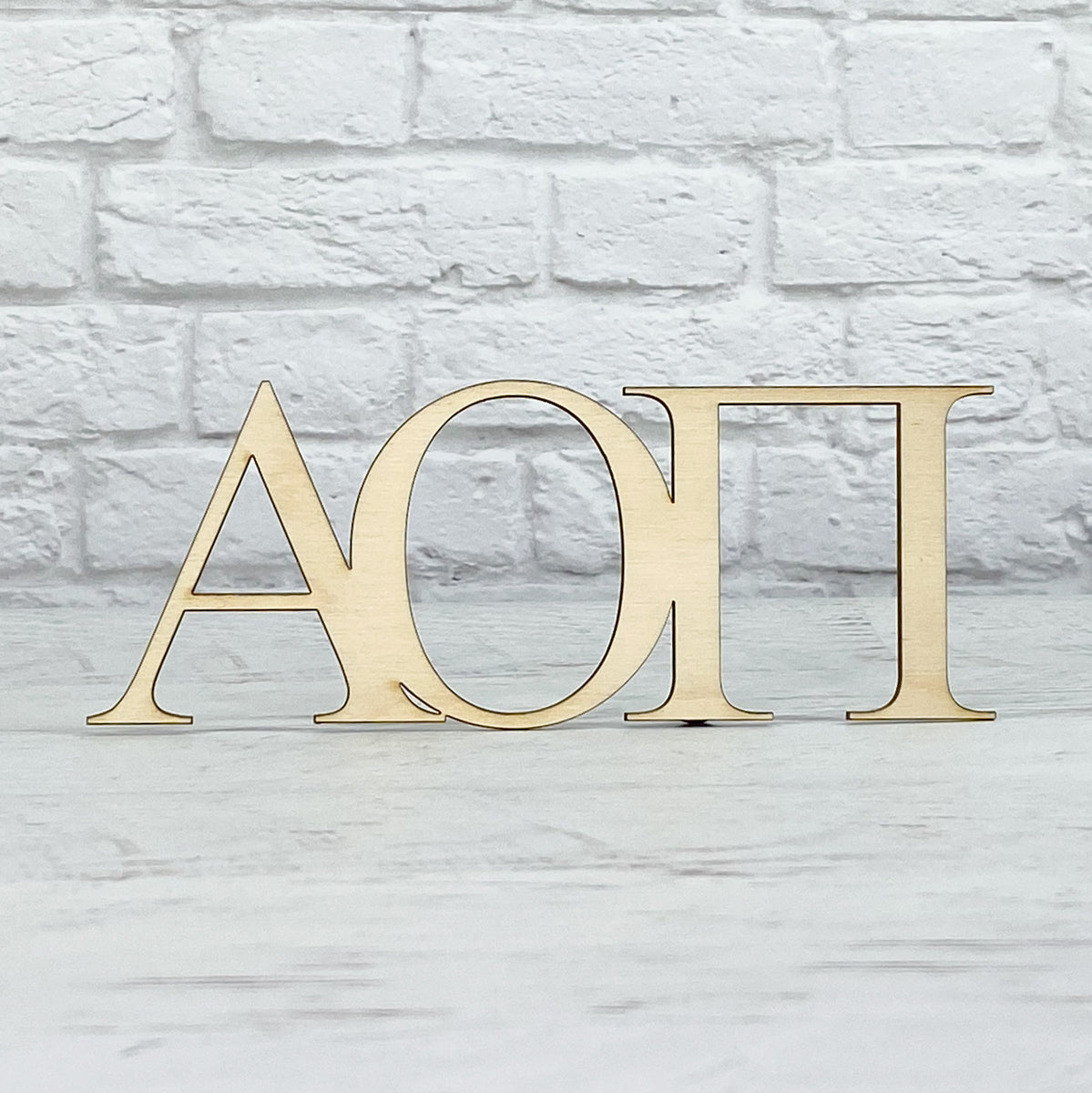 Alpha Omicron Pi - Laser Cut Wood Letters – Woodchuck Creations